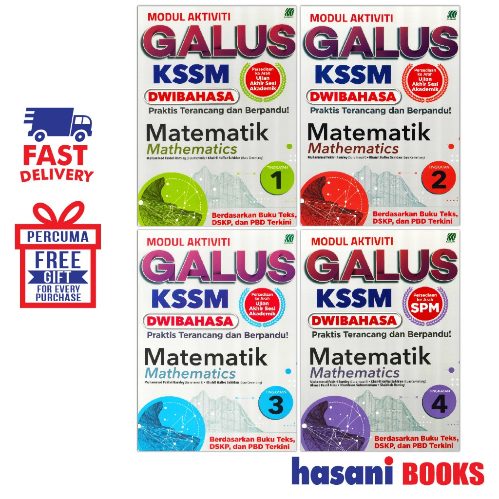 Hasani Sasbadi Buku Latihan Galus KSSM Matematik Dwibahasa Tingkatan 1 ...