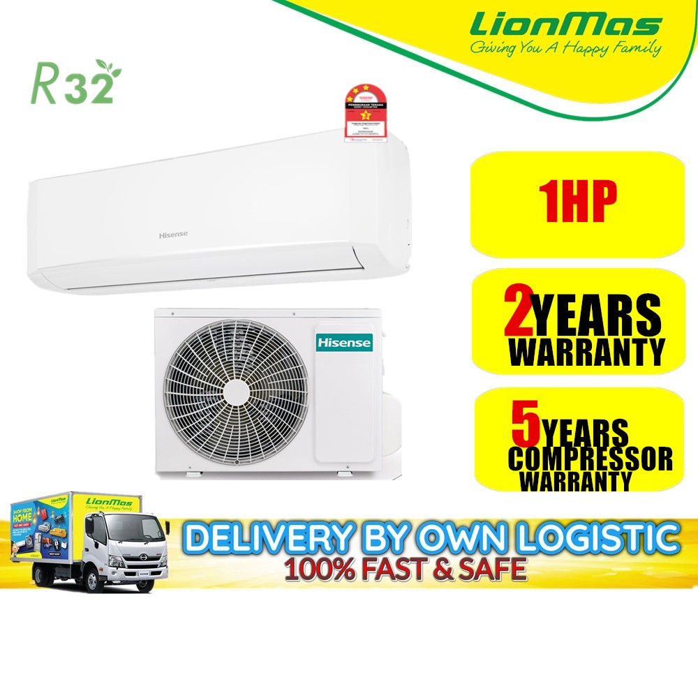 HISENSE 1HP / 1.5HP R32 Air Conditioner AN09CBG air cond - Penghawa ...