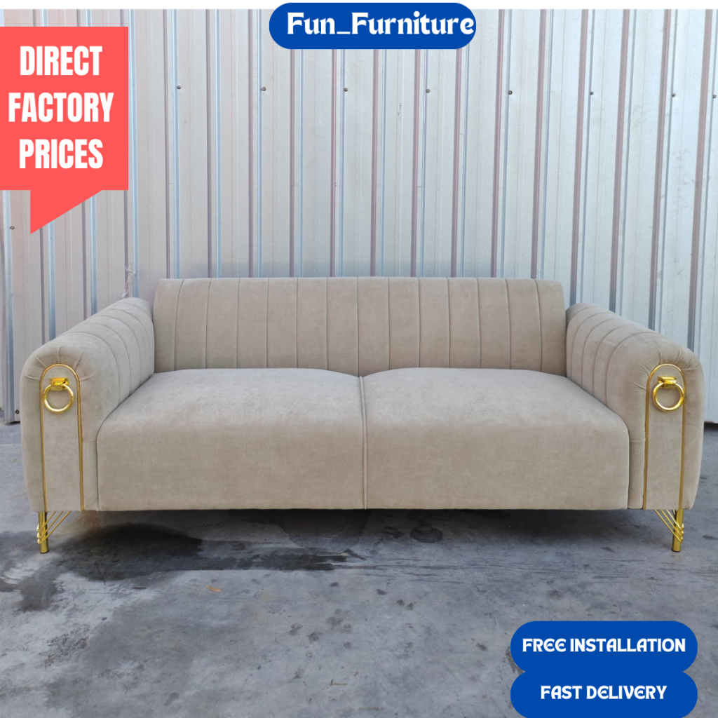 𝗙𝗥𝗘𝗘 𝗜𝗡𝗦𝗧𝗔𝗟𝗟- 3 Modern Sofa /Velvet Sofa / AntiScracts / EasyClean ...