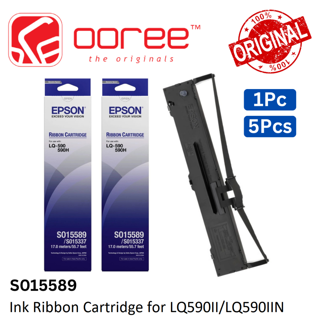 [100% ORIGINAL] EPSON LQ-590II LQ590II / LQ-590IIN LQ590IIN INK RIBBON ...