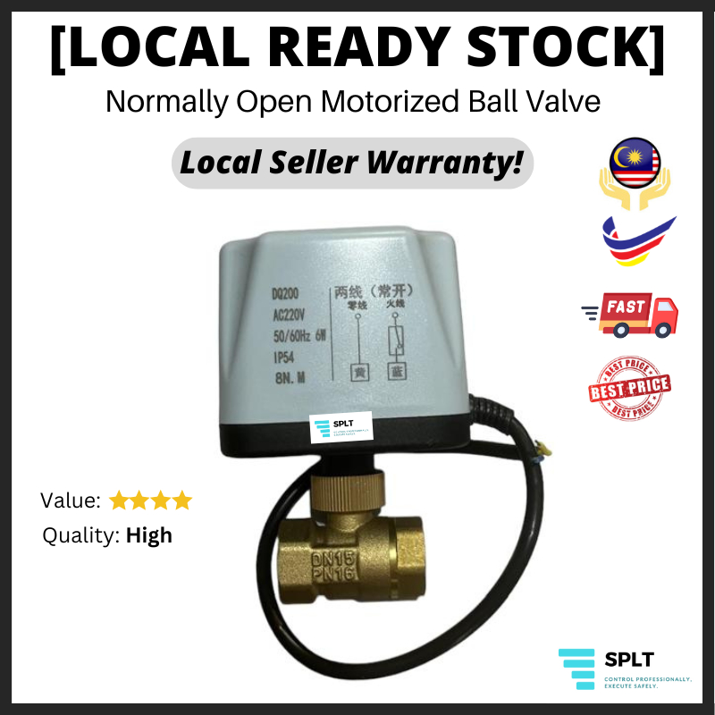 Normally Open Electric Motorized Ball Valve for Water/Oil/Gas (2 wires ...