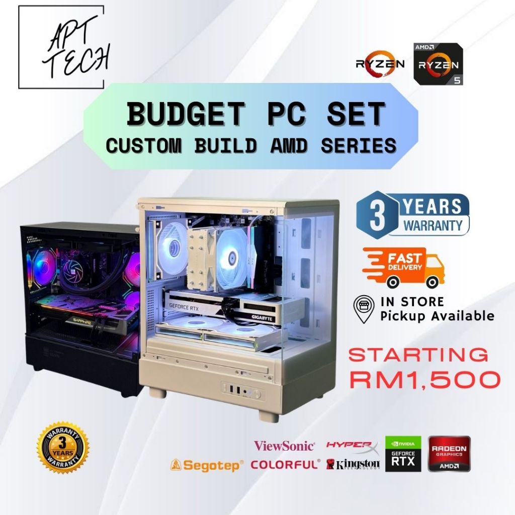 BUDGET GAMING PC PACKAGE / CUSTOM PC/ DESKTOP/ INTEL / RYZEN/ NVIDIA/ RADEON /RTX GTX / AMD ...