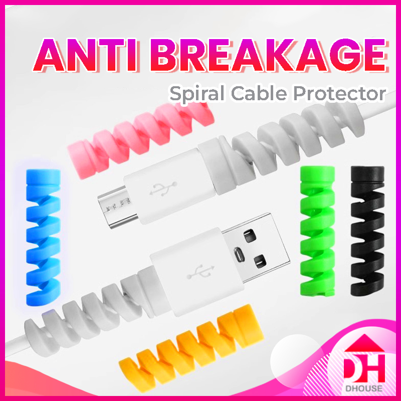 Spring Winders Anti Breakage Spiral Cable Protector Silicone Wire ...