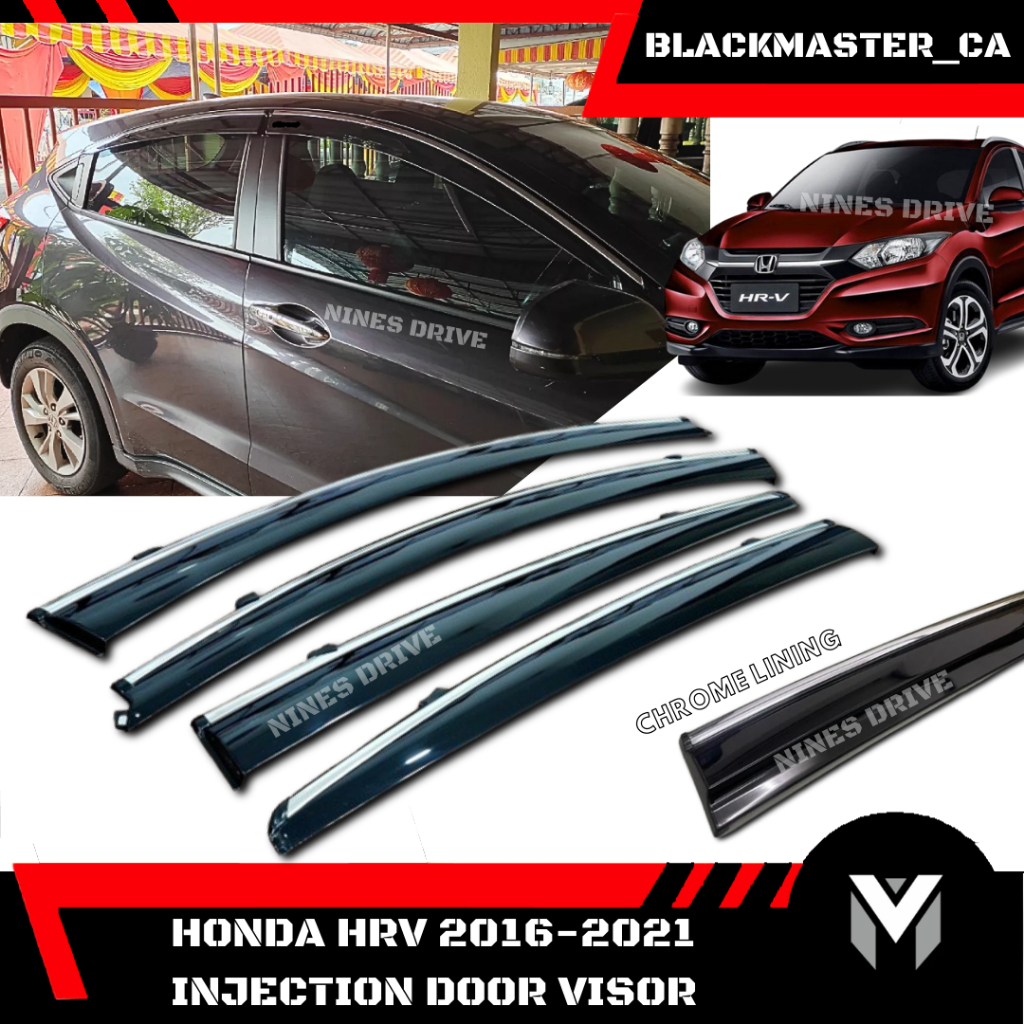 HONDA HRV 2014 - 2021 INJECTION CHROME DOOR VISOR - NO WORD LOGO 2015 ...