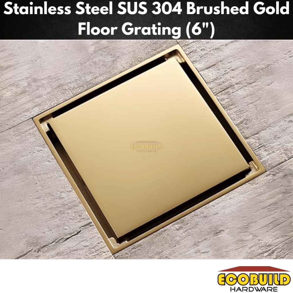 Stainless Steel SUS 304 Brushed Gold Floor Grating 6" | Shopee Malaysia