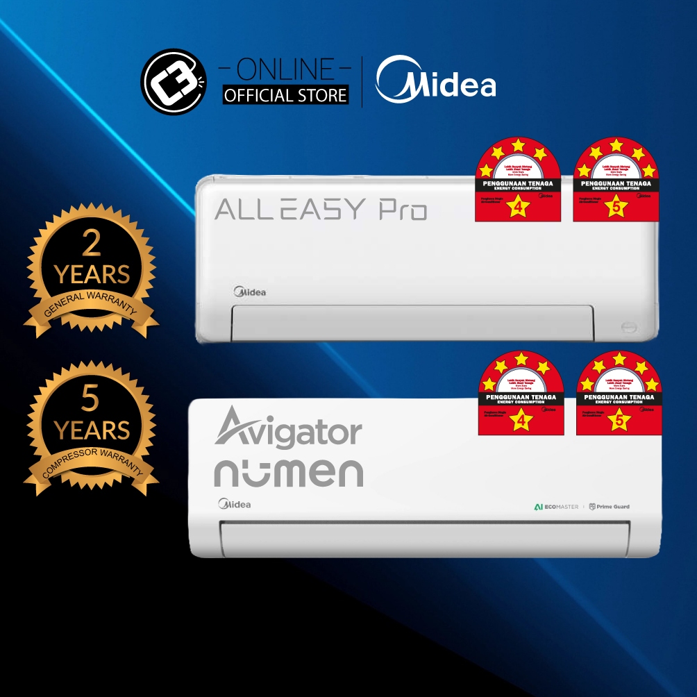 Midea R32 Inverter Air Conditioner 1.0HP~2.5HP MSEP/ MSNE/ MSAI Series | Shopee Malaysia