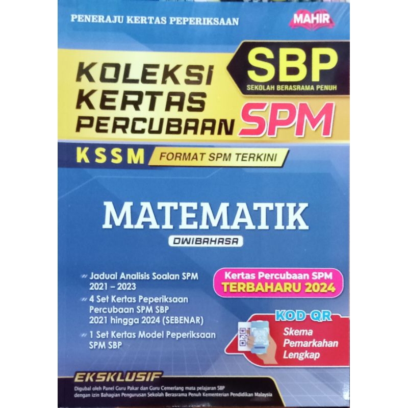 KOLEKSI KERTAS PERCUBAAN SPM SBP MATEMATIK (DWIBAHASA) | Shopee Malaysia