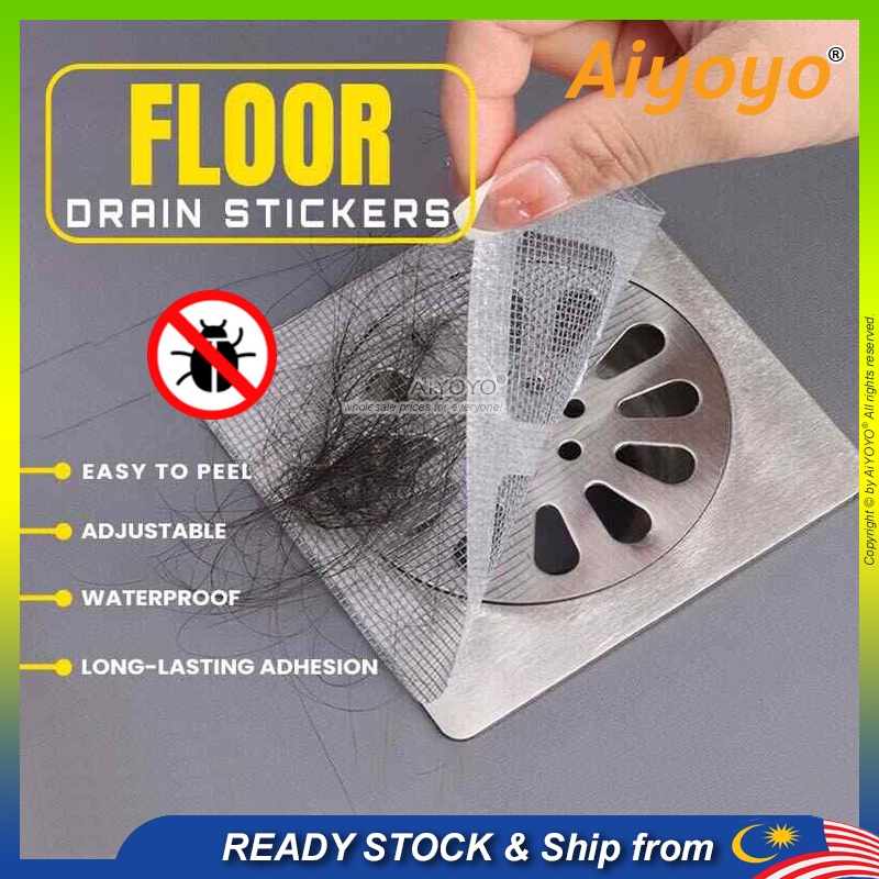 Disposable Floor Drain Stickers Anti-Blocking Filter Shower Drain Hair ...