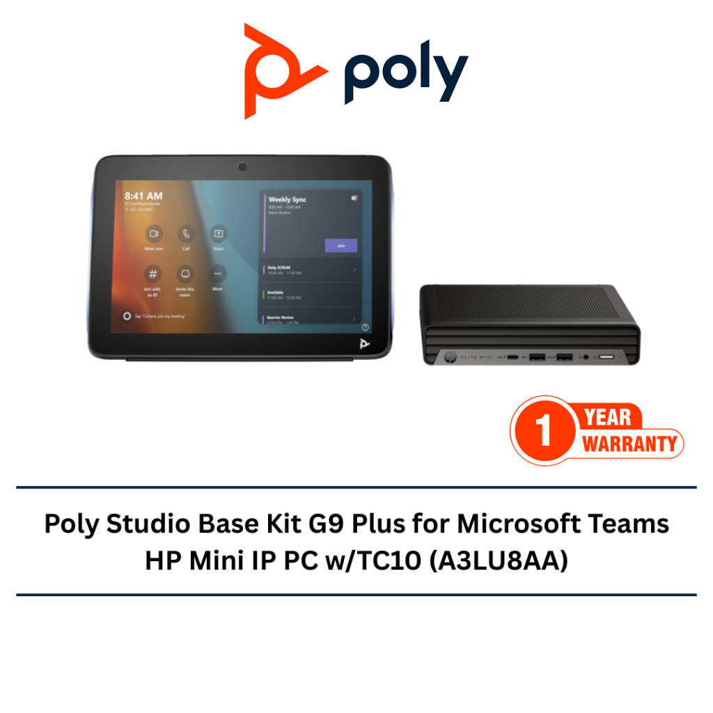 Poly Studio Base Kit G9 Plus for Microsoft Teams HP Mini IP PC w/TC10 ...