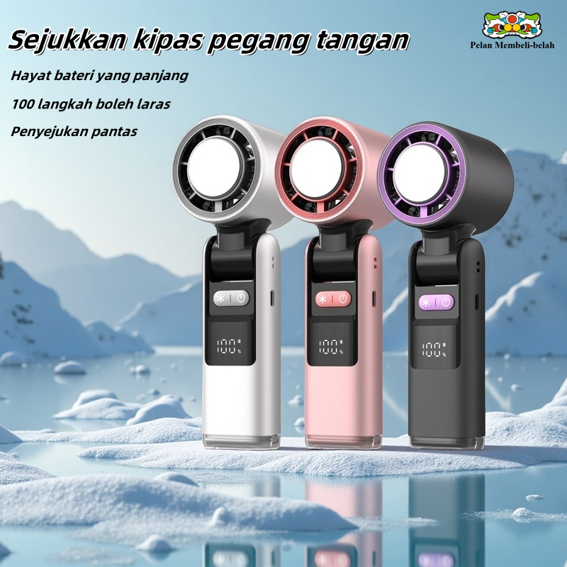 [Free Gift] K801 Portable Fan100 Gear Speed Cooling Fan 4000mAh Battery Mini Fan Digital Display ...