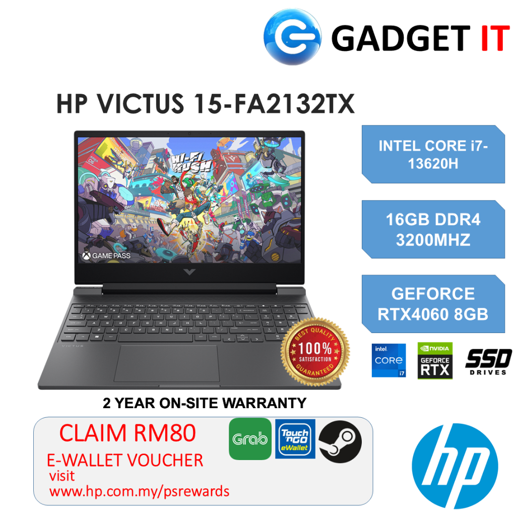 HP VICTUS 15-FA2132TX GAMING LAPTOP ( i7-13620H,16GB DDR4,512GB SSD,15. ...