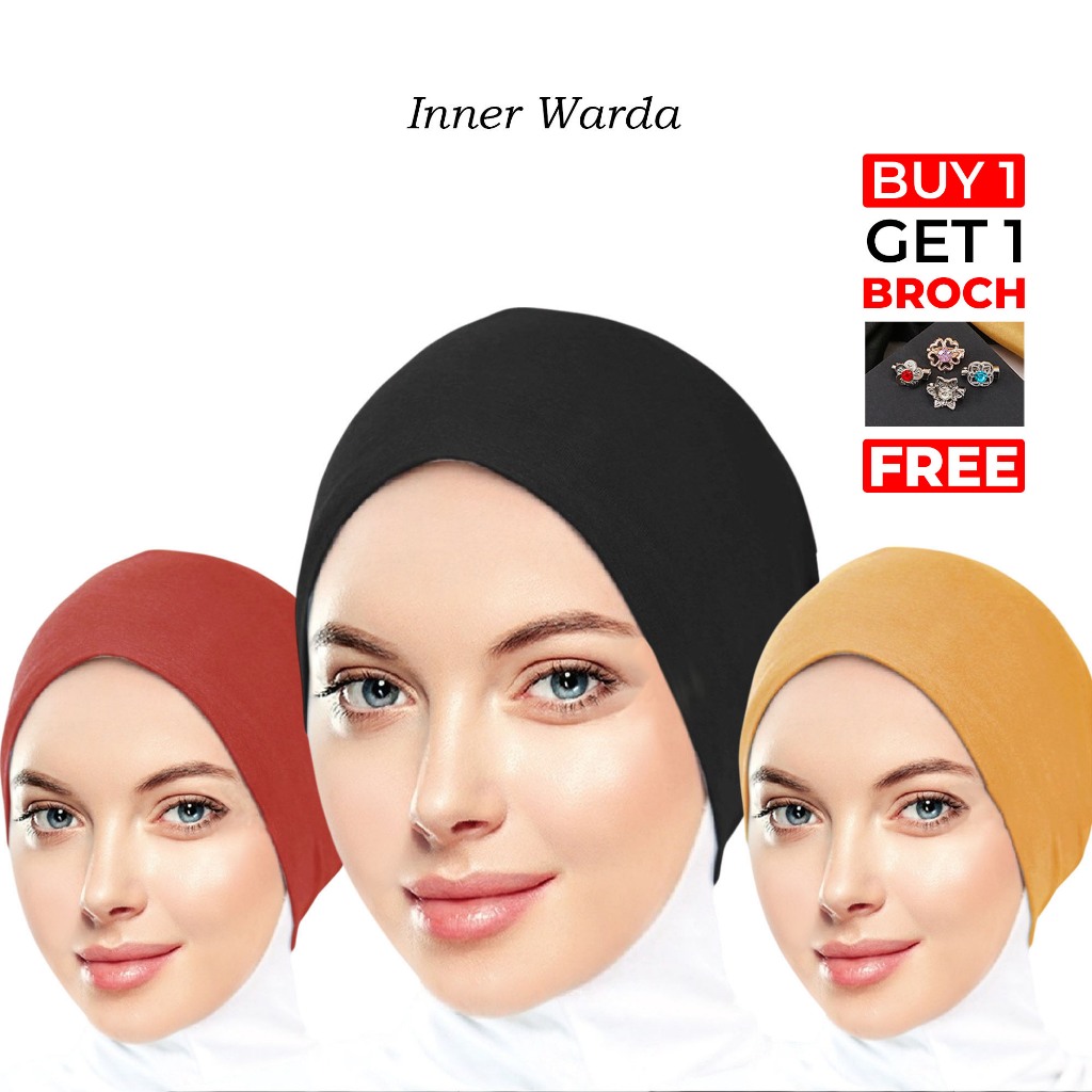 Anak Tudung Inner Warda Cotton Scarf Tudung Snowcap New Premium(Buy 1 Free 1 Gift Broch ...