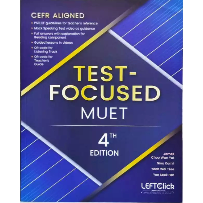 MUET Test Focused Workbook CEFR-Aligned 4th Edition [Left-Click] Latest ...
