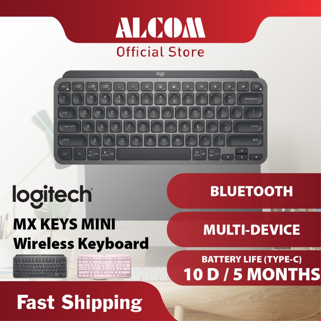 LOGITECH MX KEYS MINI Wireless Keyboard with Easy-Switch Keys, Smart ...