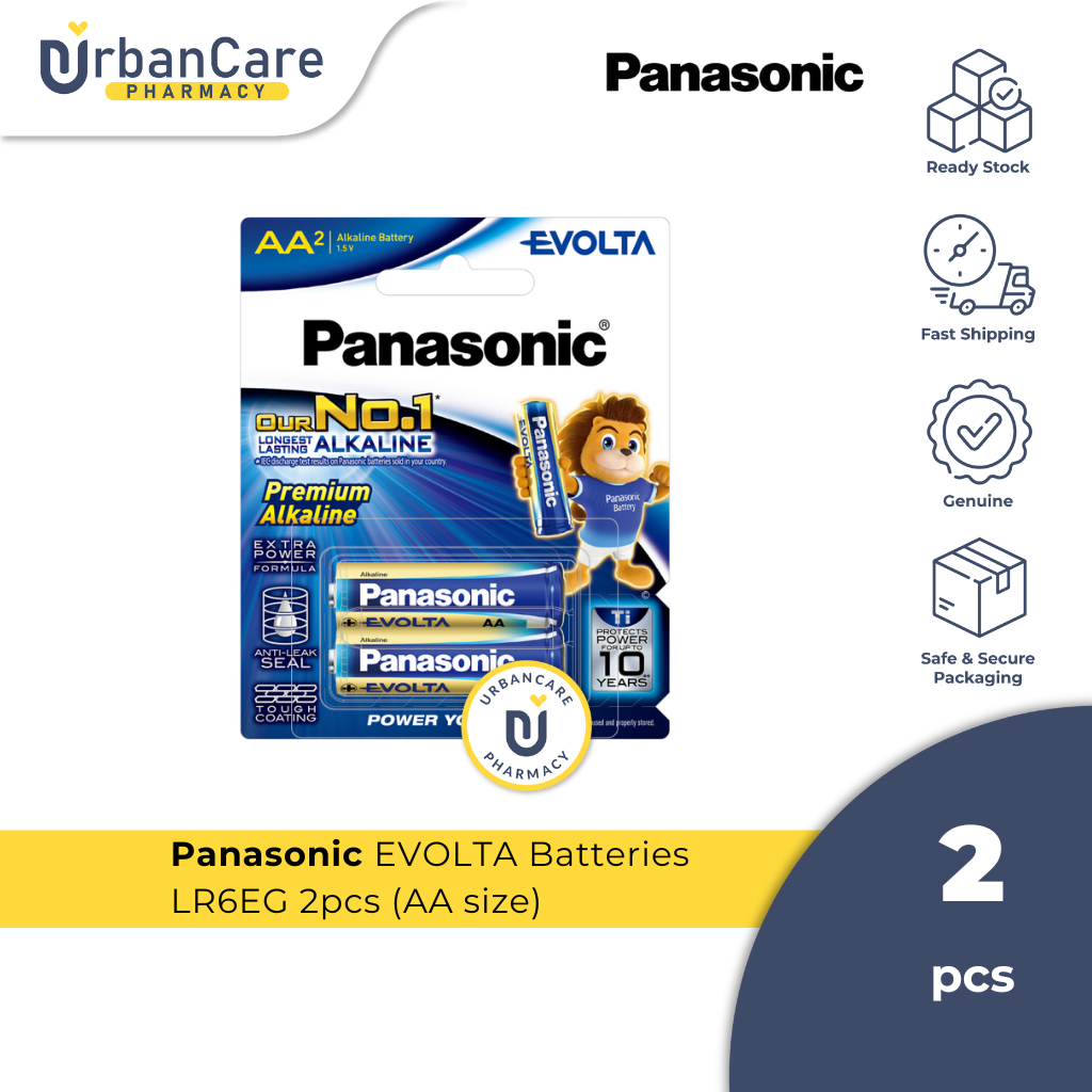 Panasonic EVOLTA Battery LR6EG 2pcs (AA size) | Shopee Malaysia