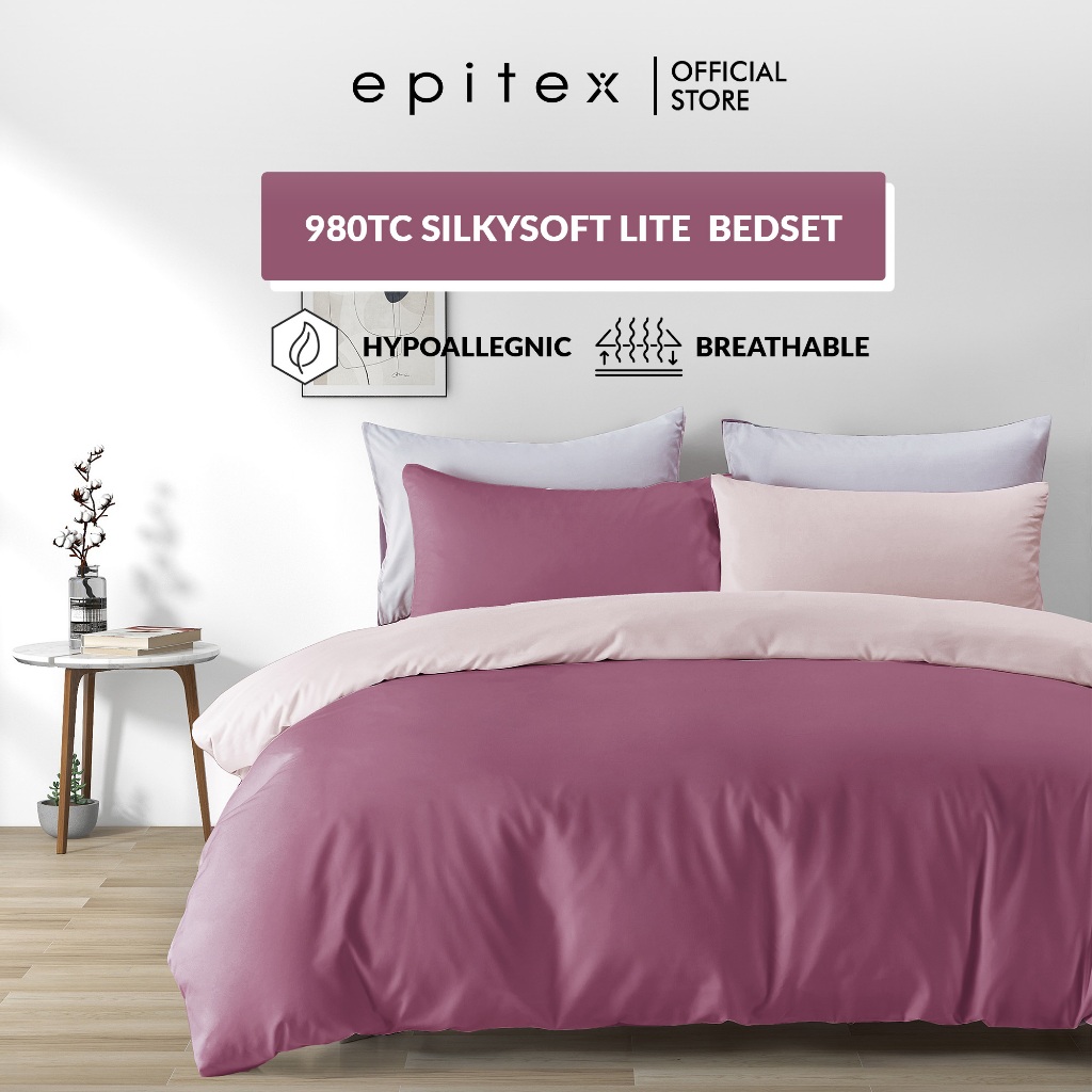 Epitex (Quilt Cover Set) 980TC Silkysoft Bedsheet | Microfiber Bedset ...