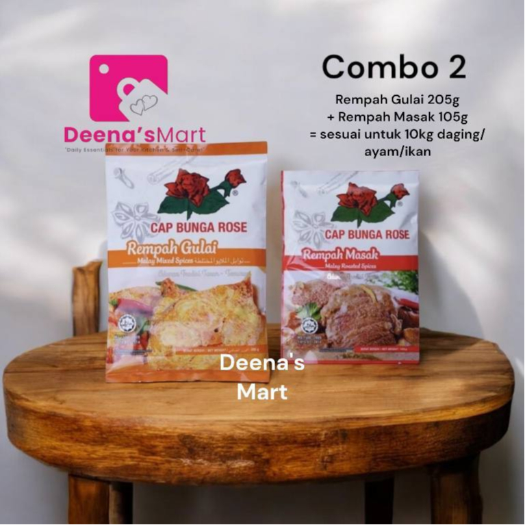 REMPAH CAP BUNGA ROS | 🔥Combo Pek Besar Rempah Gulai Rasa Pior Teganu ...