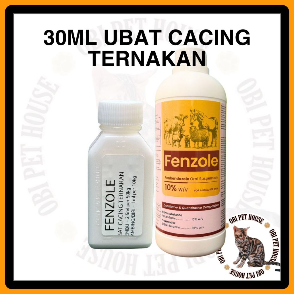 Repack Fenzole Ubat Cacing Haiwan Ternakan Lembu Kambing Biri Animal ...