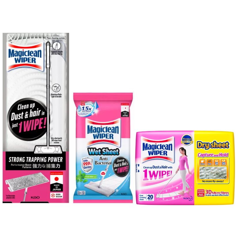 Magiclean Wiper Mop Stick Introduction Set | Shopee Malaysia