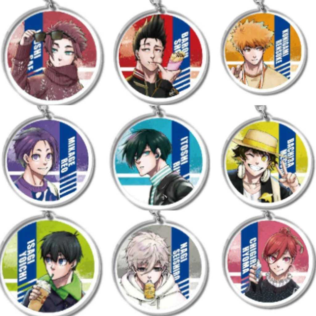Blue Lock Anime Circular Nagi Sae Bachira Gantungan Kunci Akrilik Anime ...