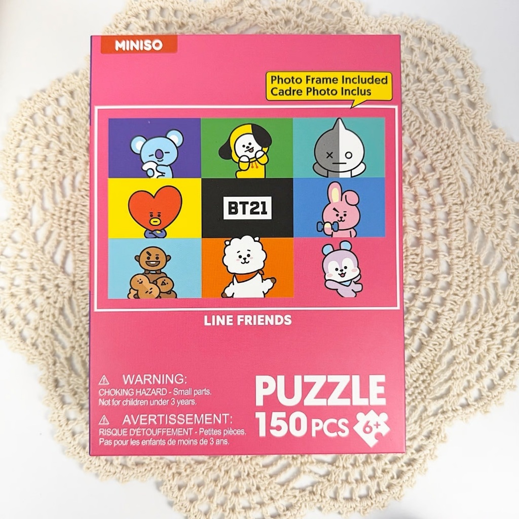 Miniso x BT21 Collection Photo Frame 150pcs Puzzle DIY Puzzle Educational Toys for Children and ...