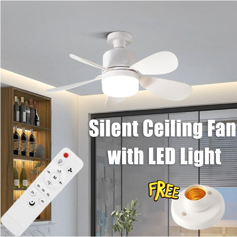 Lampu Kipas Siling E27 Ceiling Fan Light 3-color Light Wireless Remote ...