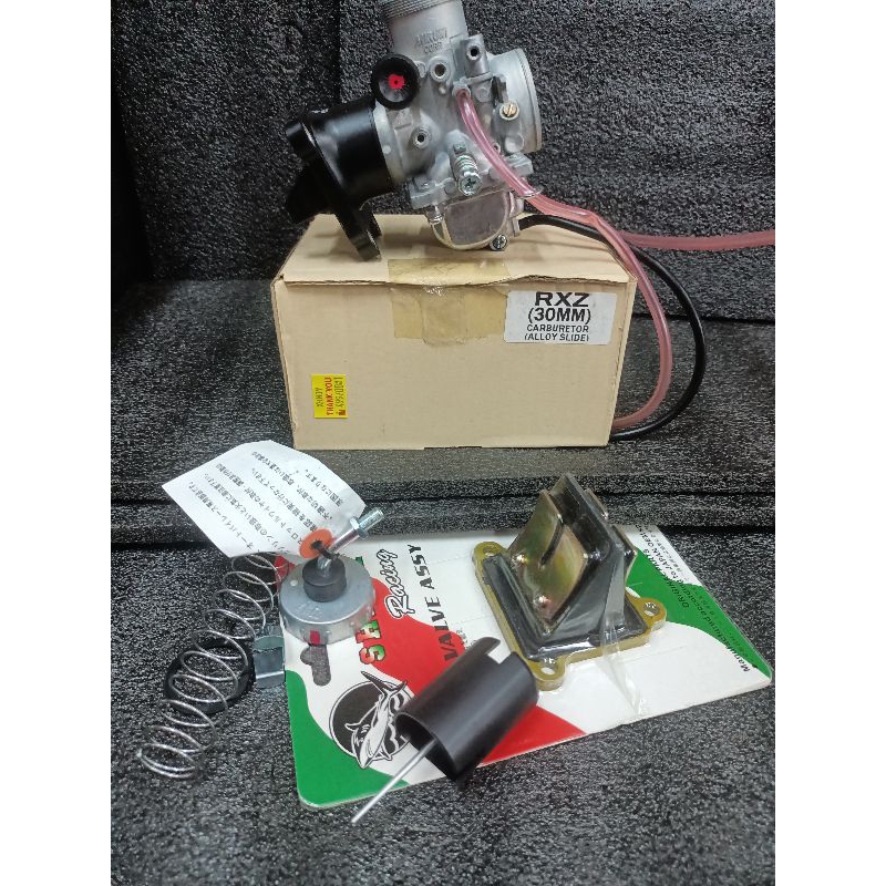COMBO CARBURETOR 30MM SLIDE+RACING INTAKE JOINT+REED VALVE RACING RG110 ...