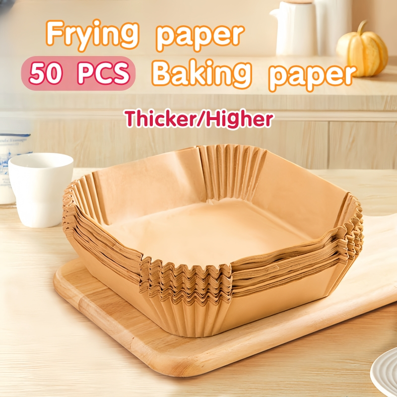 50PCS Fryer Paper Baking paper Disposable baking paper Air Fryer ...