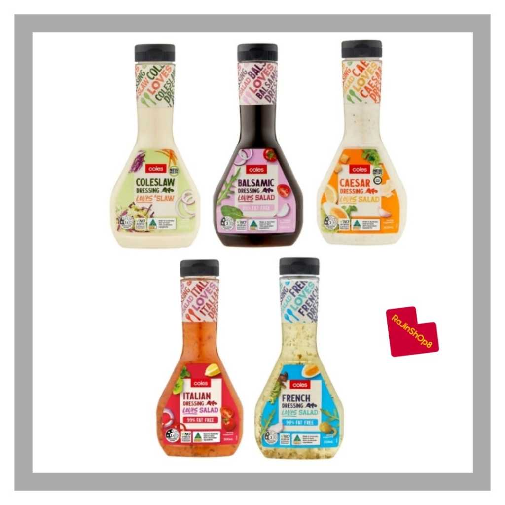 COLES Balsamic Dressing / Italian Dressing / Caesar Dressing / Coleslaw ...