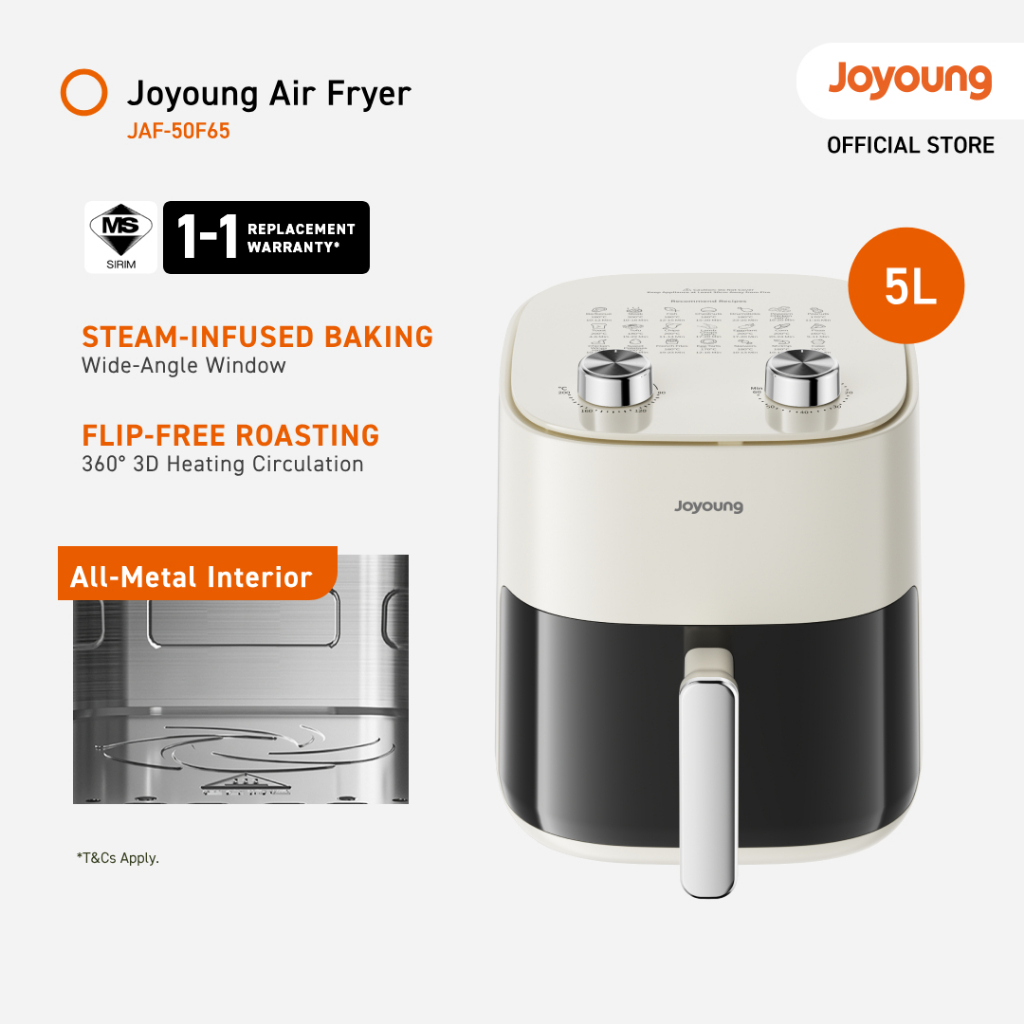 Joyoung Metal Interior Visible Cooking Air Fryer (5L) JAF-50F65 | Shopee Malaysia