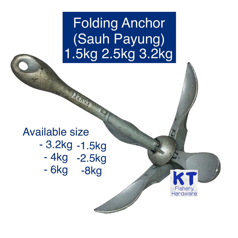 Folding Anchor 1.5kg 2.5kg 3.2kg 4kg Galvanized Umbrella Anchor (Sauh ...