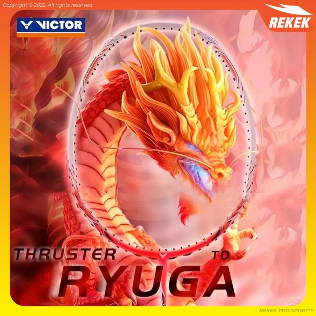 VICTOR Thruster Ryuga TD Badminton Racket Original Raket Badminton ...