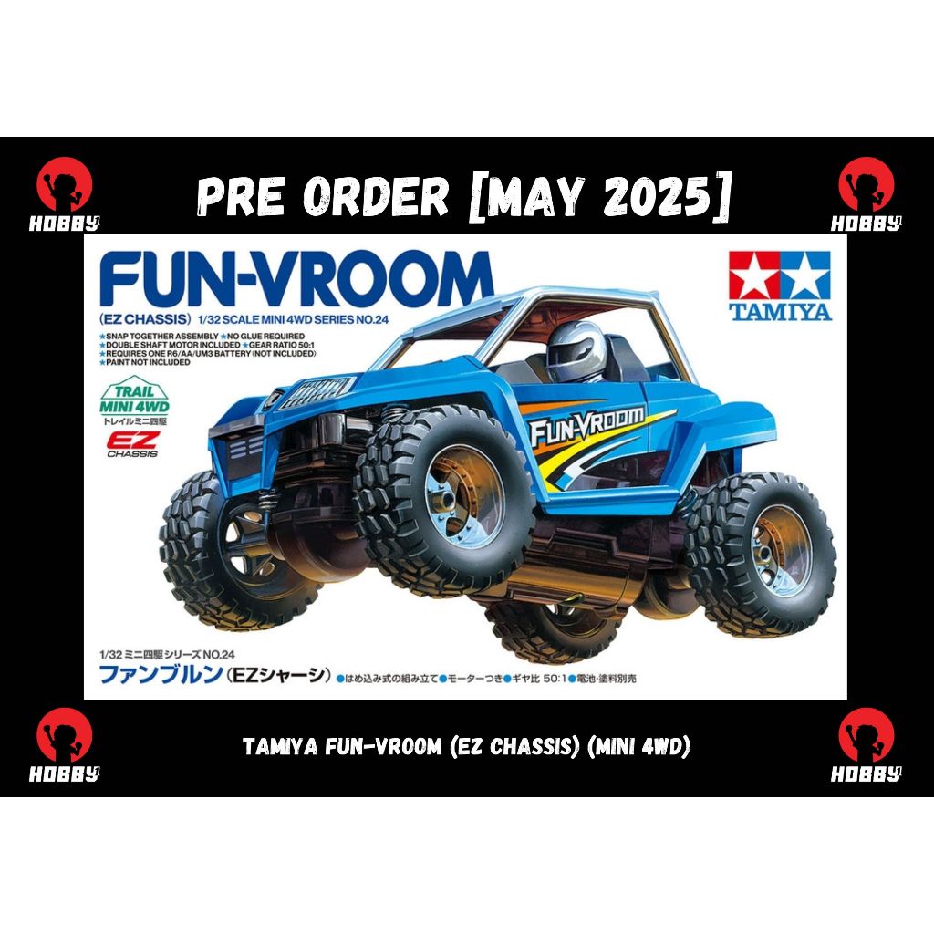 (Pre Order) Tamiya 19024 Fun-Vroom (EZ Chassis) (Mini 4WD) | Shopee ...