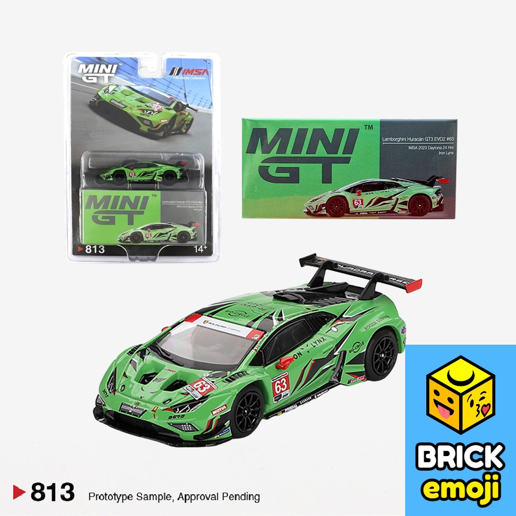 Mini GT 813 Lamborghini Huracan GT3 EVO #83 IMSA 2023 Daytona 24hrs ...