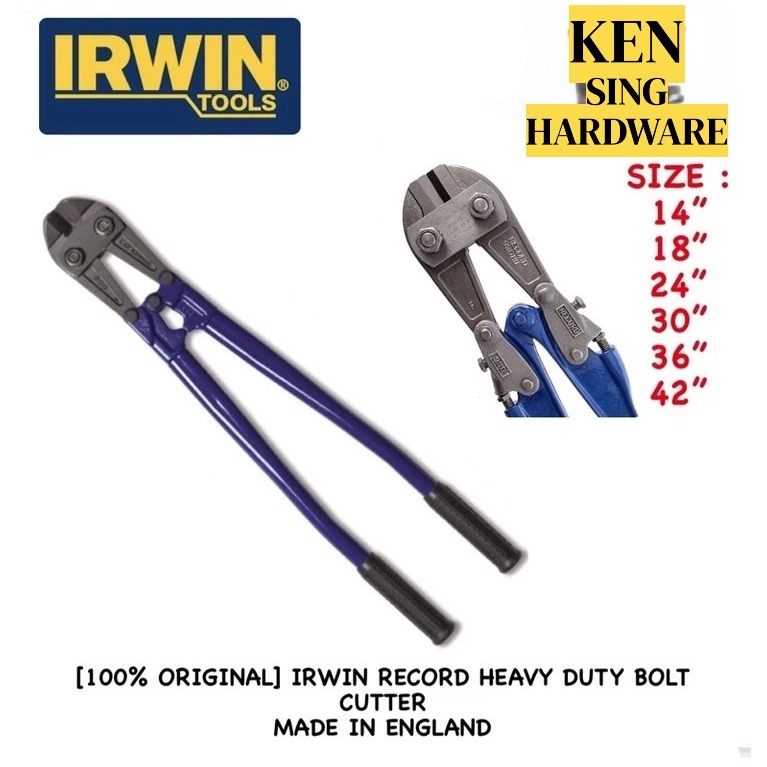 [100% ORIGINAL] IRWIN RECORD HEAVY DUTY BOLT CUTTER (MADE IN ENGLAND ...