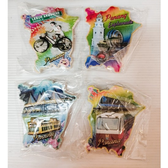 Penang heritage street art Fridge Resin Magnet Souvenir Collection ...