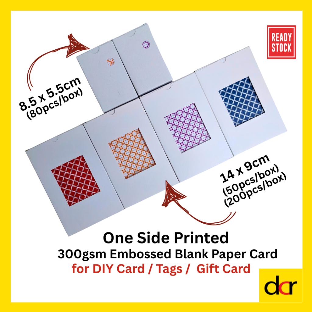 50/80pcs DCR One Side Printed Quality Embossed Blank Paper Tags ...
