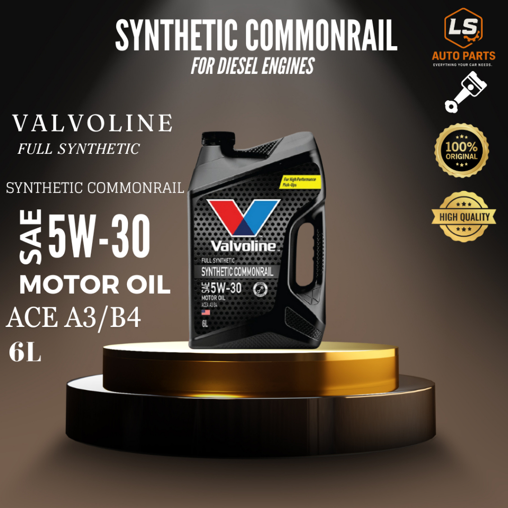 VALVOLINE SYNTHETIC COMMONRAIL 5W-30 ( 6L )FULL SYNTHETIC DIESEL ENGINE OIL | Shopee Malaysia
