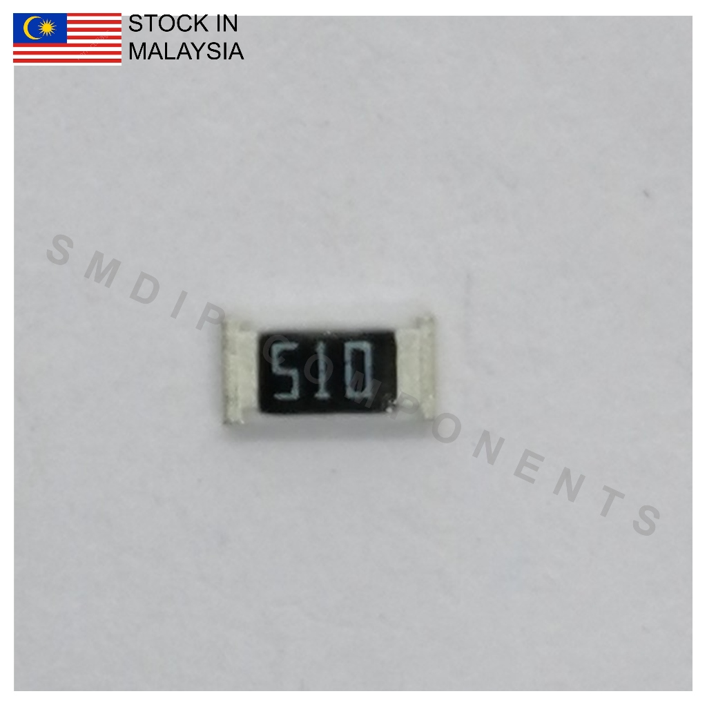 10 PCS Yageo 51R ±5%, 0603 SMD Resistor (510) | Shopee Malaysia