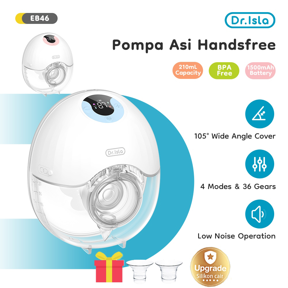 Dr.isla Electric Breast Pump 4Modes x 36 Gears LED Portable Hands-free Pam Susu USB Soft ...