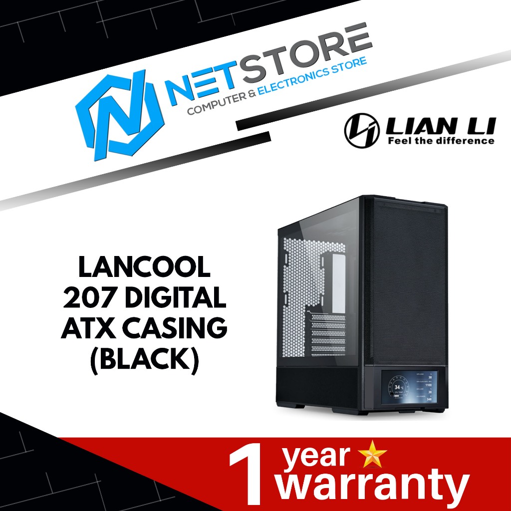 LIAN LI LANCOOL 207 DIGITAL ATX CASING (BLACK) - LAN207DX | Shopee Malaysia