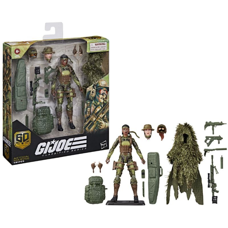 Hasbro G.I. Joe Classified Series 60th Anniversary Action Marine Sniper ...