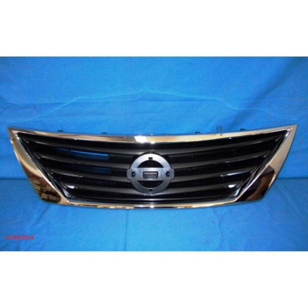 NISSAN ALMERA 2012-2013 FRONT GRILLE WITH MOLDING (CHROME) | Shopee ...