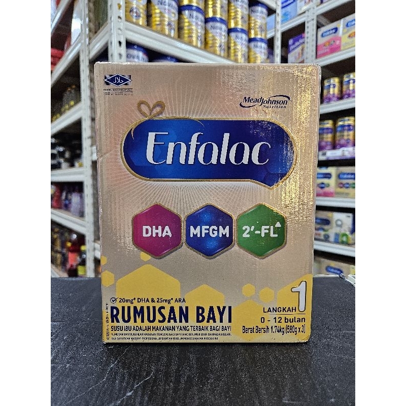 Enfalac Step/Langkah 1 0-12 Bulan 1.74kg(3x580g) | Shopee Malaysia