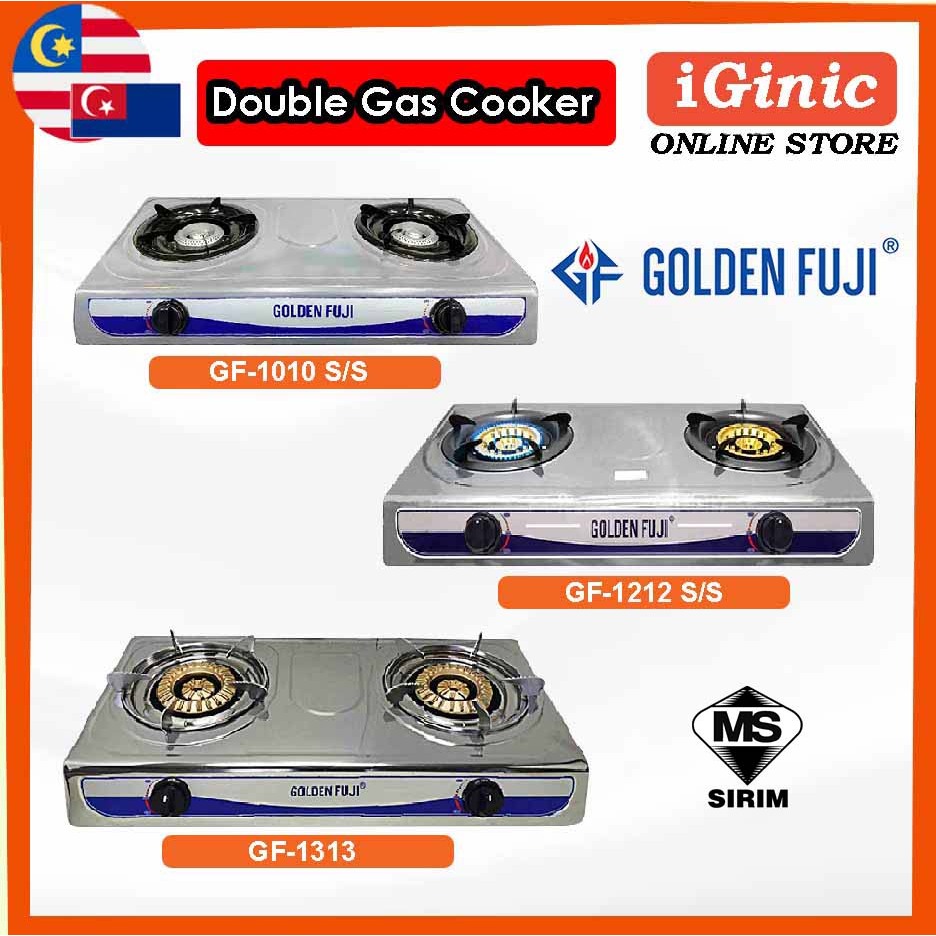 Golden Fuji Double Gas Cooker GF-1010 / GF-1212 / GF-1313 – Stainless ...