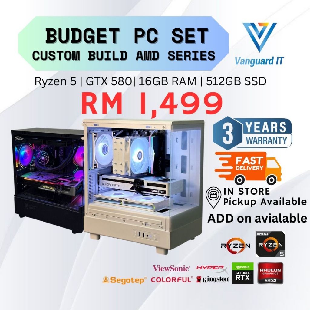 PC SET PACKAGE RYZEN 5 5500/5600/5600X RYZEN 7 5700X DDR4 RX580 ...
