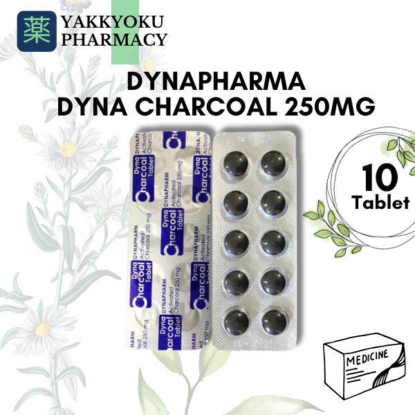 DYNAPHARM Dyna Charcoal Tablet Activated Charcoal 250mg 10s Diarrhea ...