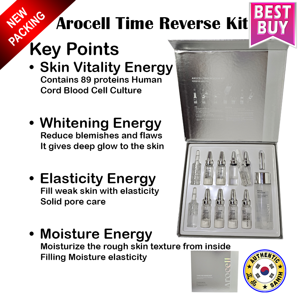 AROCELL Time Reverse Kit - Skin vitality, whitening, elastic, moisture ...