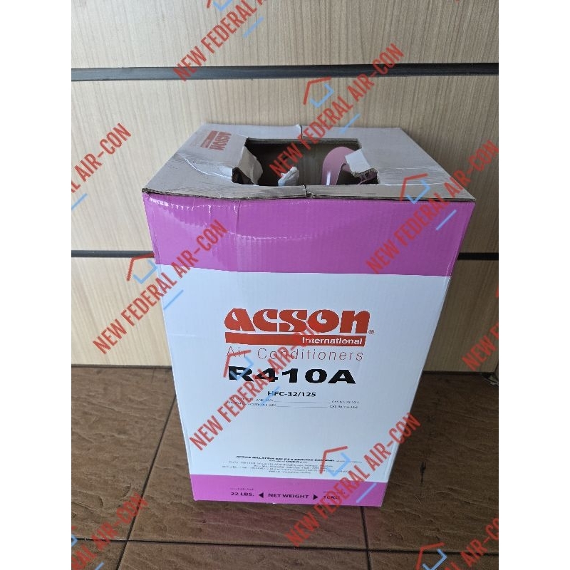 (READY STOCK & 100% ORIGINAL) ACSON BRANDED R410A R410 410A 10KG FOR HOUSE AIRCOND GAS/HYCOOL ...