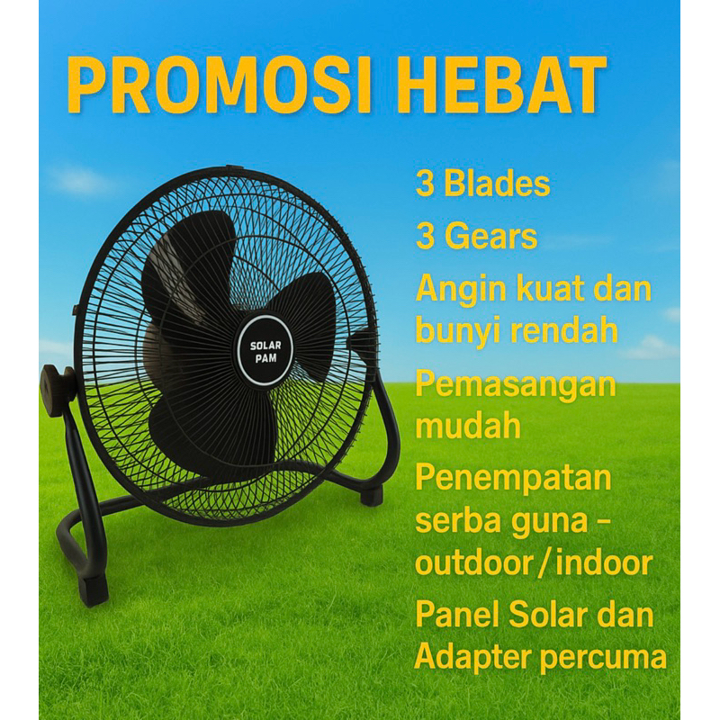 Solar Fan Jualan Hebat Kipas Solar ,Kipas Solar Luaran 12 Inci – Sesuai ...